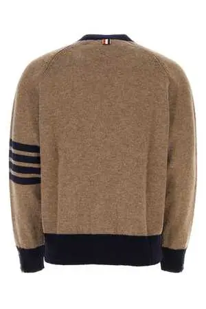 Thom Browne 4-bar Buttoned Cardigan - Brown