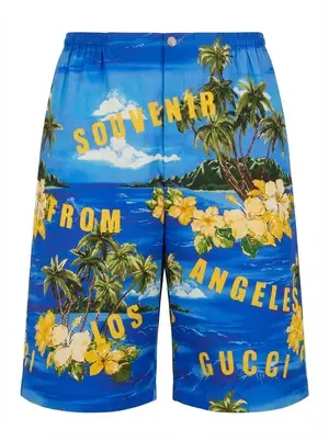 Gucci High Waisted Printed Shorts - Multicolor