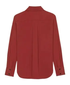 Saint Laurent Saharienne Oversized Shirt - Deep Red