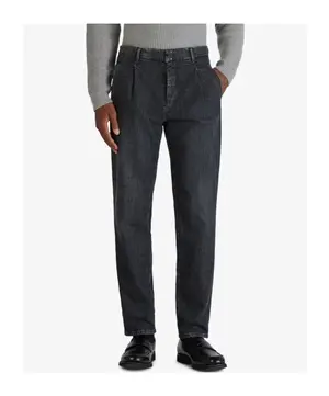 Incotex Pleated Denim Jeans - Black