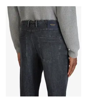 Incotex Pleated Denim Jeans - Black