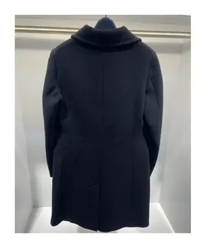 Moschino Long-sleeved Single-breasted Coat With Floral Embellishments