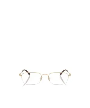 Miu Miu Rectangular Full Rim Eyeglasses - Faint Golden