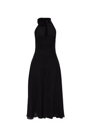 Alaïa High-neck Sleeveless Midi Dress