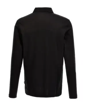 Hugo Boss Logo Patch Long-sleeved Polo Shirt