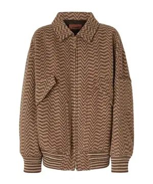 Missoni Irregular Chevron Pattern Bomber Jacket