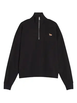 Maison Kitsuné Baby Fox Half Zip Sweatshirt - Black