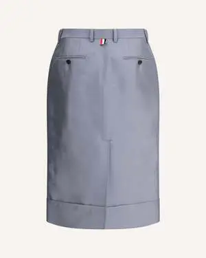 Thom Browne Midi Pencil Skirt With Welt Pockets