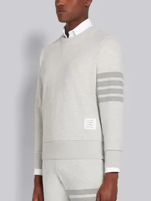 Thom Browne 4-bar Crewneck Sweatshirt - Grey