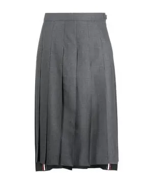 Thom Browne Thom Browne Pleated Midi Skirt With RWB Stripe Detail Medium Gray