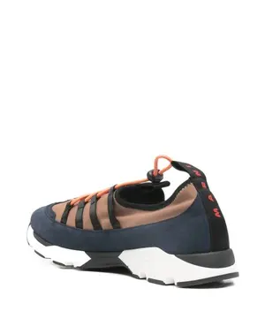 Marni Logo Printed Lace-up Sneakers - Black