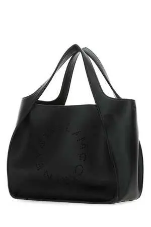 Stella McCartney Logo Detailed Top Handle Bag - Black