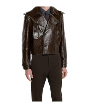 Gucci Double-breasted Leather Jacket - Black
