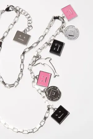 Acne Studios Face-plaque Cable-link Necklace