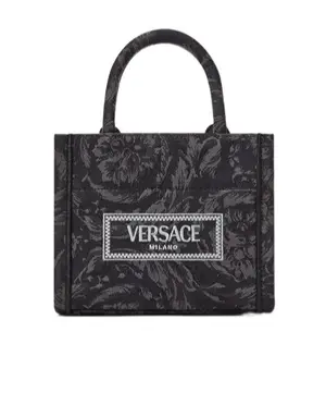 Versace Barocco Athena Top Handle Bag - Black