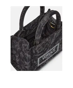 Versace Barocco Athena Top Handle Bag - Black