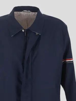 Thom Browne Signature Stripe Long Sleeve Shirt Jacket