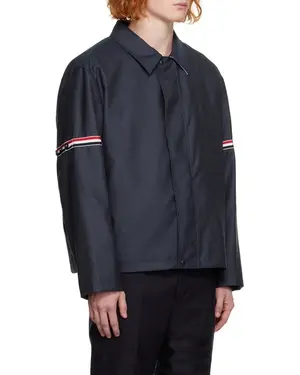 Thom Browne Signature Stripe Long Sleeve Shirt Jacket