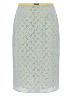 GUCCI Gucci Monogrammed Embellished Skirt