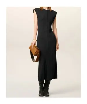 AMI Paris Sleeveless Long Dress With Raw Edges