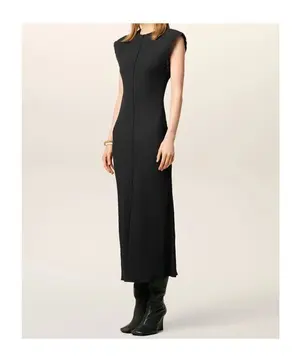 AMI Paris Sleeveless Long Dress With Raw Edges
