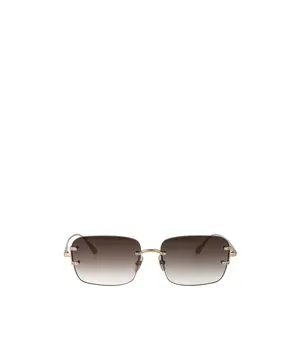 Linda Farrow Square Frame Sunglasses - Lightgold