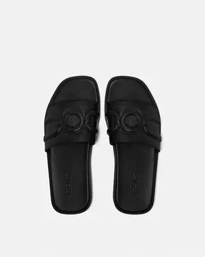Versace Open-toe Slides With Embossed Medusa Detail