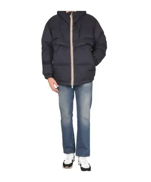 K-WAY Zipped Long Sleeve Padded Coat - Black