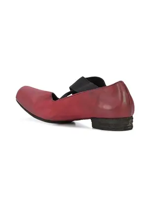 UMA WANG Square Toe Ballet Flats With Cross Straps - Red