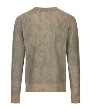 Etro Paisley Printed Crewneck Jumper - Gray