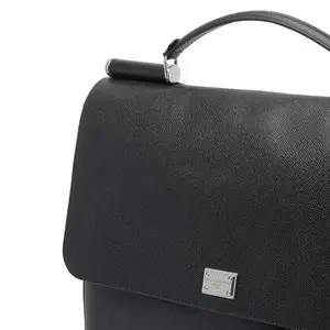 Dolce & Gabbana Sicily Logo Plaque Shoulder Bag - Black