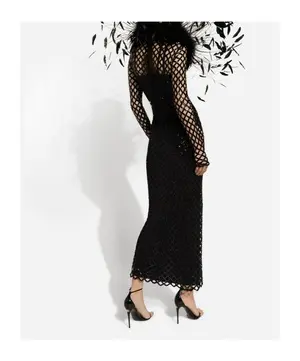 Dolce & Gabbana Sequin Embellished Mesh Gown