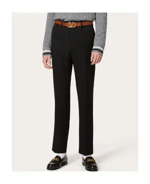 Valentino Garavani Slim Cut Tailored Trousers - Black