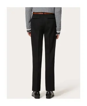 Valentino Garavani Slim Cut Tailored Trousers - Black