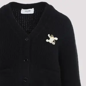 Celine Cardigan In Cashmere Silk - Black