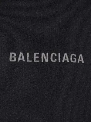 Balenciaga Layered Faded Zipped Hoodie - Faded Black