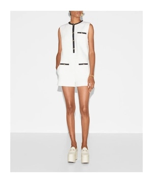 Gucci Sleeveless Jumpsuit With Interlocking G Buttons