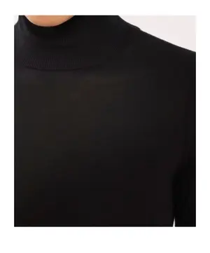 Chloé Turtleneck Knitted Jumper With Scalloped Trim - Black