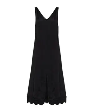 Officine Générale Liara V-neck Lace Dress - Black