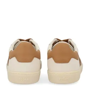 Hogan Logo Detailed Lace-up Sneakers - Nude
