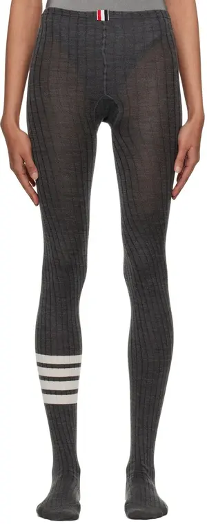 Thom Browne 4-bar Striped Ribbed Tights