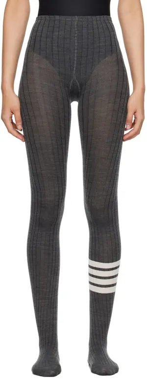Thom Browne 4-bar Striped Ribbed Tights