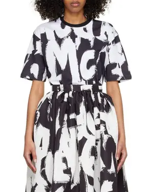 Alexander McQueen Graphic Print Oversized Crewneck T-shirt