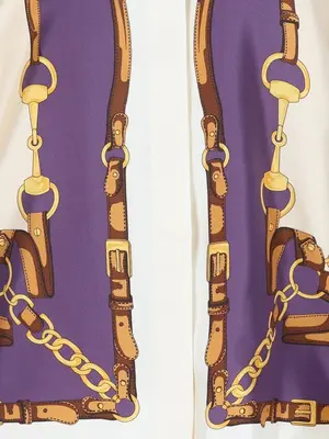 Gucci Printed Silk Twill Shirt With Self-tie Neck Bow