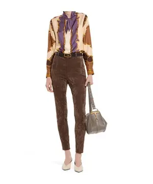Gucci Printed Silk Twill Shirt With Self-tie Neck Bow