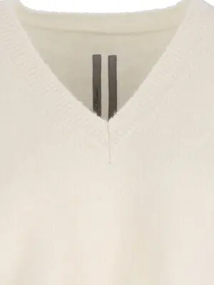 Rick Owens V-neck Pullover - White