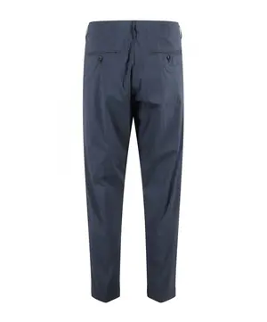 DONDUP Slim Cropped Pants With Pleats - Dark Blue