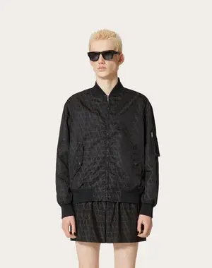 Valentino Garavani Toile Iconographe Zip-up Bomber Jacket