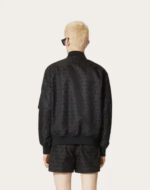 Valentino Garavani Toile Iconographe Zip-up Bomber Jacket
