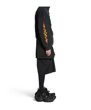 Balenciaga Burning Unity Logo Zipped Hoodie